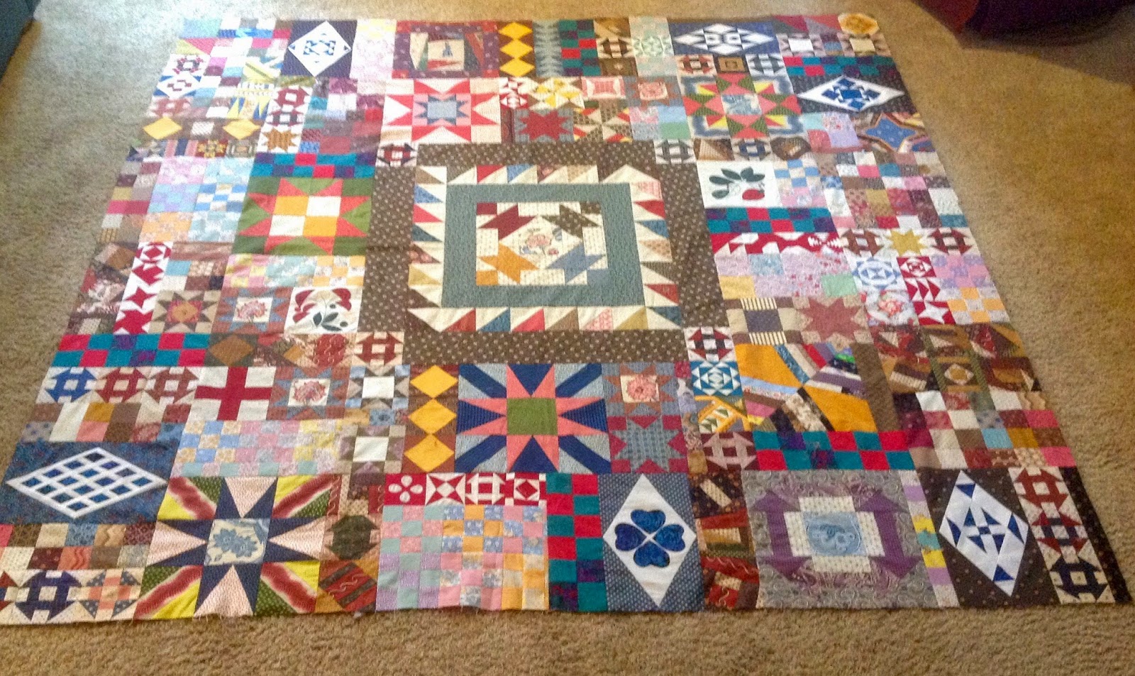 Happy Scrappy Orphan Block Of the Month Quilt: Next section, running ...