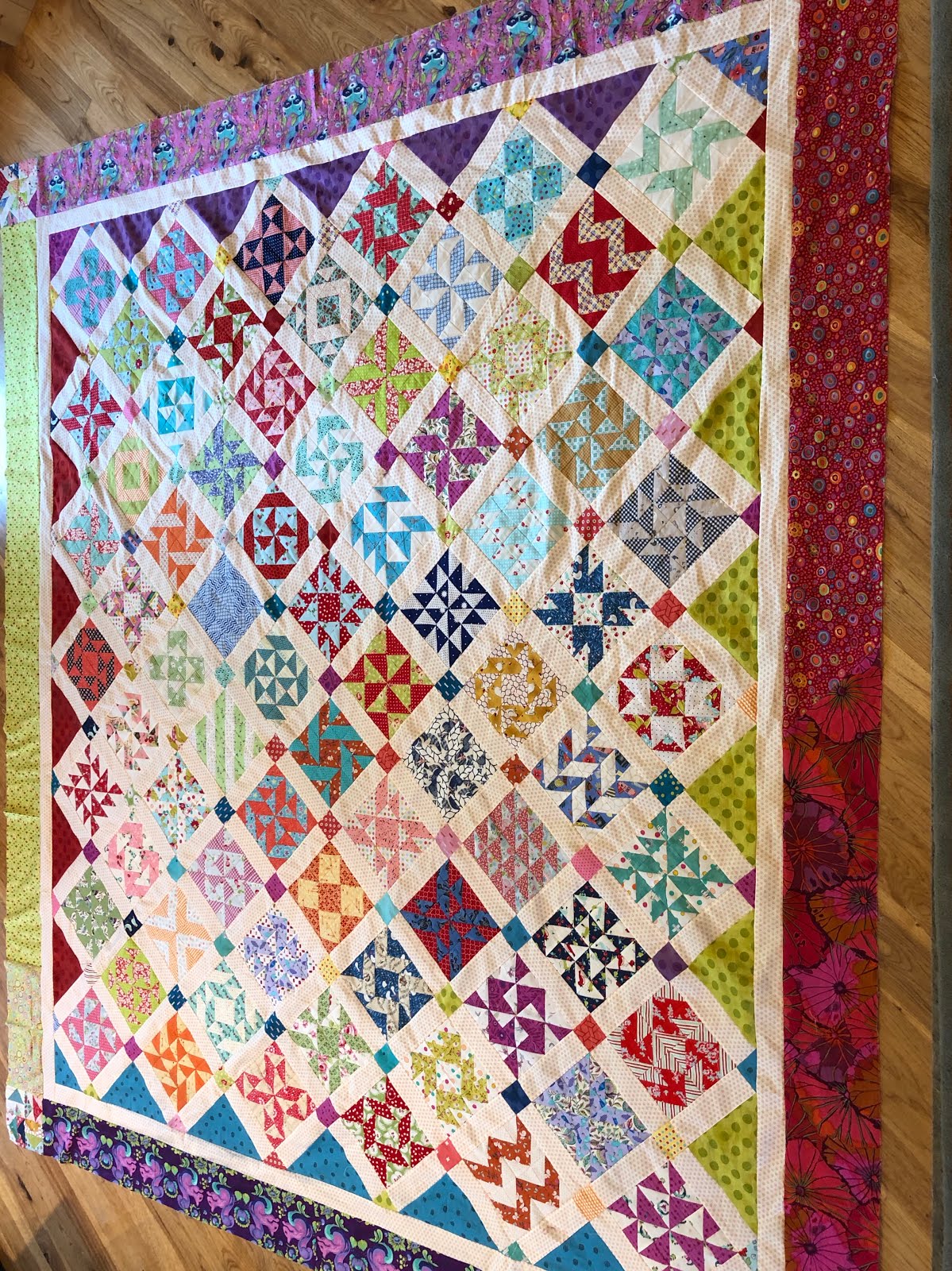 Barrister's Block: Triangle Gatherings quilt DONE!!