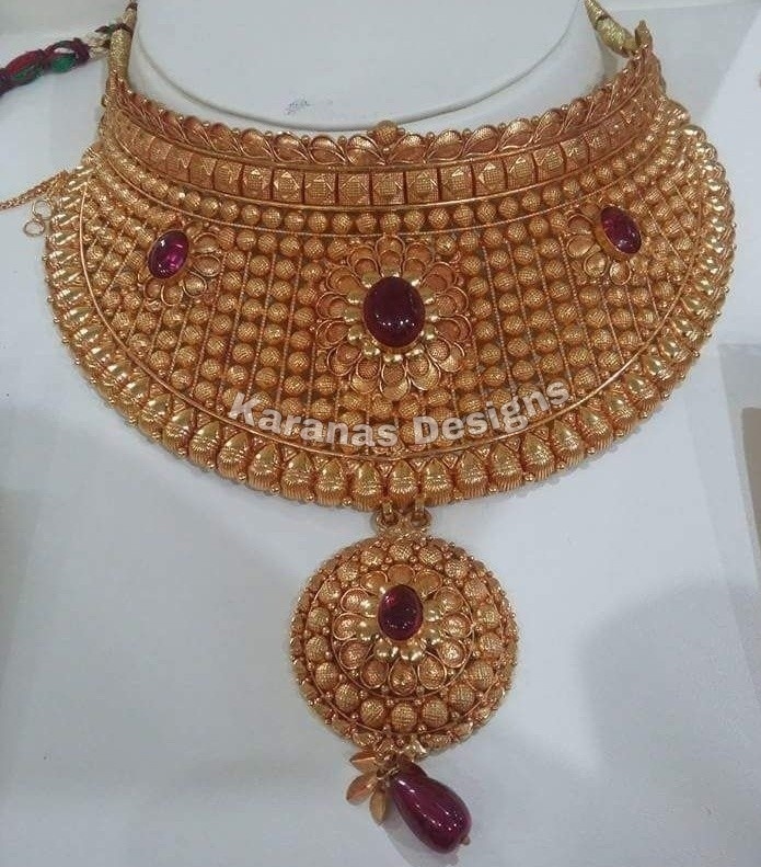 Karanas Designs: LATEST BRIDAL NECKLACE DESIGN | GOLD JEWELLERY ...