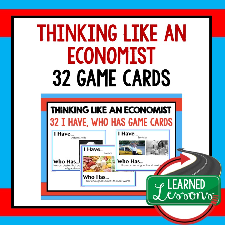 Economics, Free Enterprise Game Cards, Test Prep - Learned Lessons ...