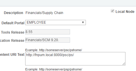 PeopleSoft login error STR_PCMINVPORTAL: Invalid portal name EMPLOYEE ...