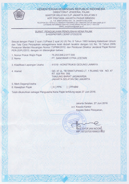 Surat Pengukuhan Pengusaha Kena Pajak Sppkp - Perumperindo.co.id