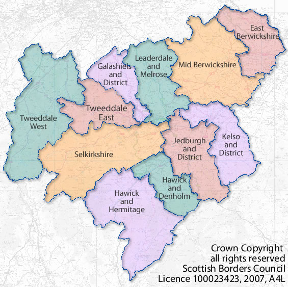 Map of Scottish Borders Province Area