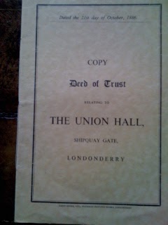Northern Scrivener: The Union Hall, Londonderry