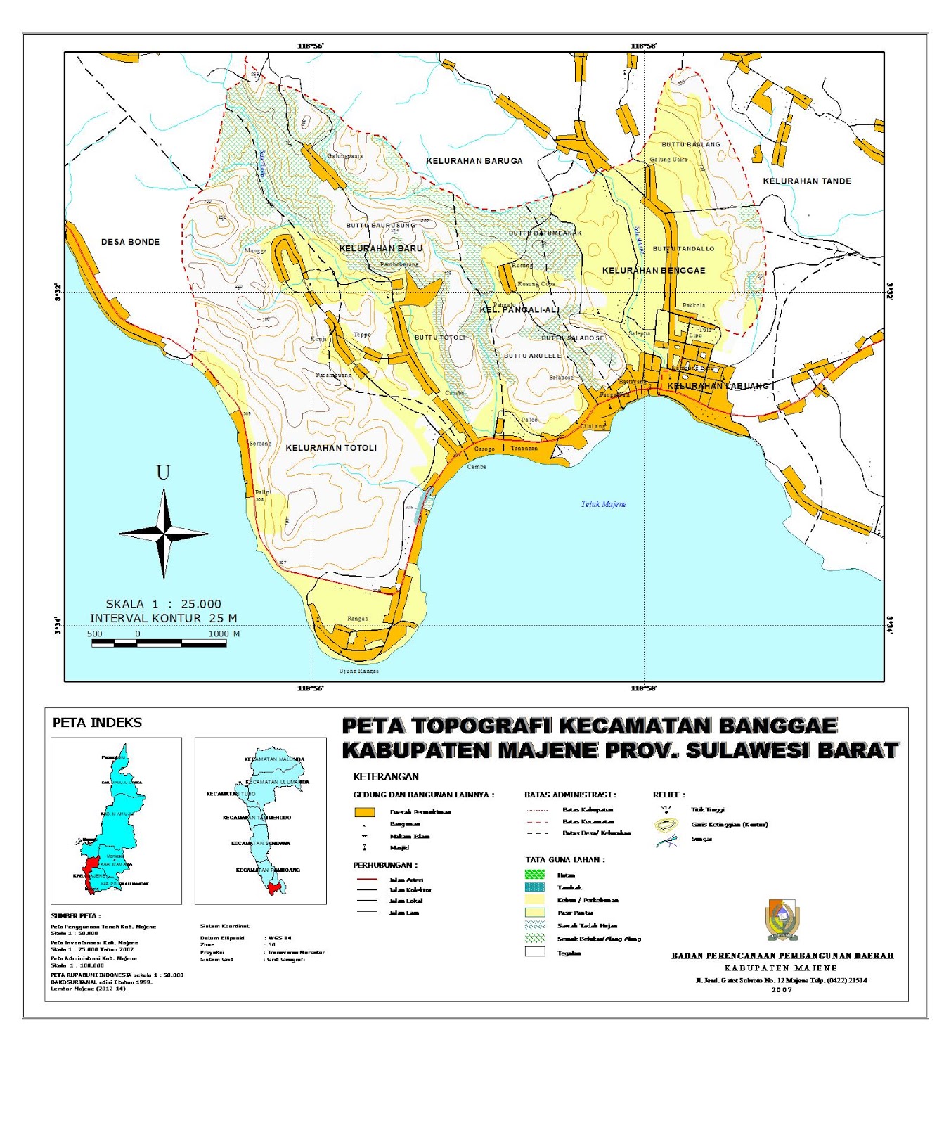 Majene: PETA TOPOGRAFI