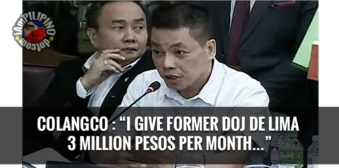 Herbert Colangco Testimony Against Senator De Lima - I Am Pilipino