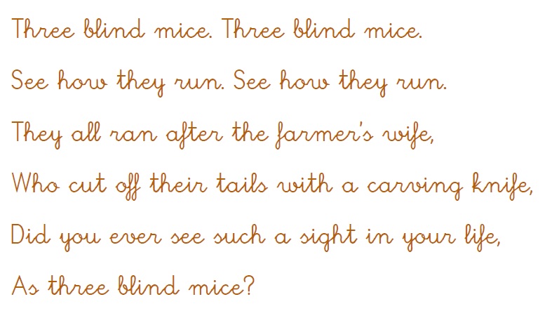 Our English Blog: Three blind mice.