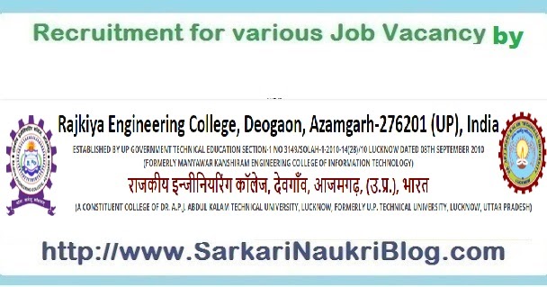 REC Azamgarh Faculty and Non-Teaching vacancy 2017