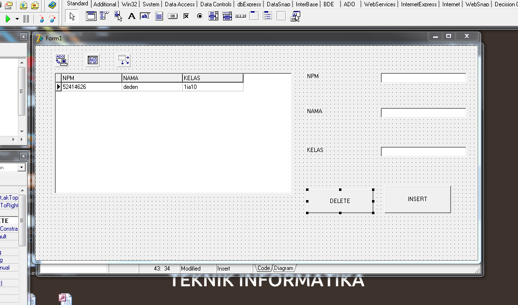 Deden Diki Septiana: Program Database pada Delphi