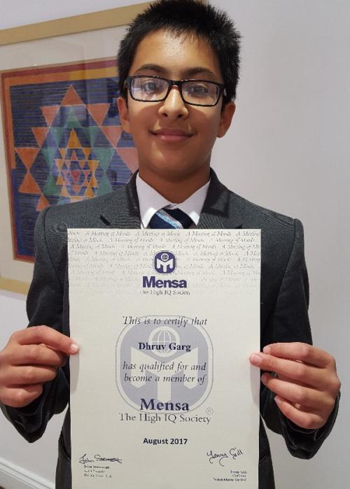 13-Year-Old Indian-origin Boy 'Dhruv Garg' gets top score in Mensa IQ