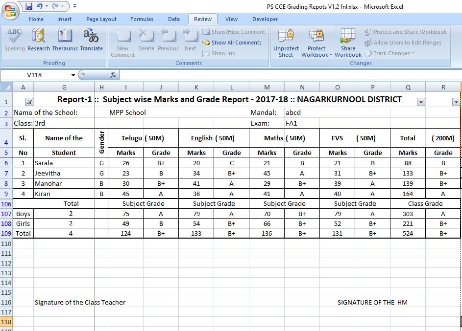 New CCE Grading Reports Software V1.2 for Primary School included ...