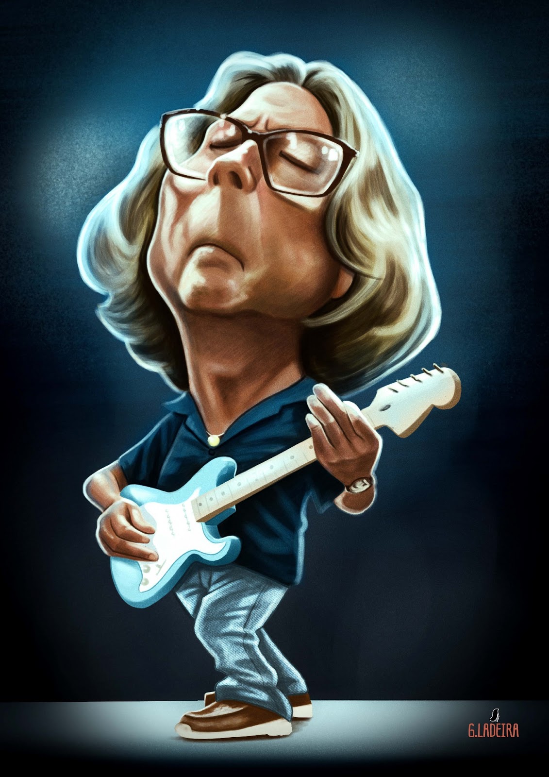 G.Ladeira Estúdio - Caricaturas e ilustrações: Eric Clapton