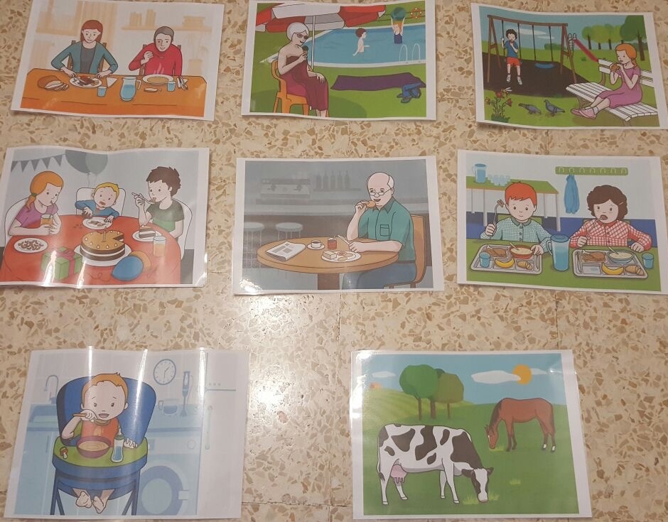 NOS COMUNICAMOS JUGANDO: Forma frases con ayuda visual