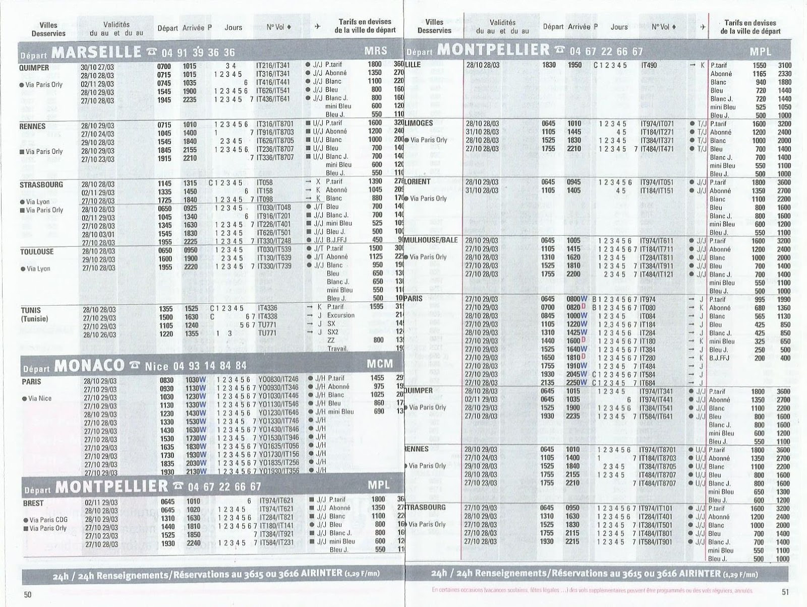 Airline memorabilia: Air Inter Europe (1996/1997)