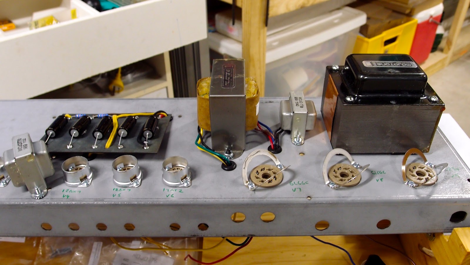 Fender Vibrolux Reverb Project: Test fitting the hardware into the chassis