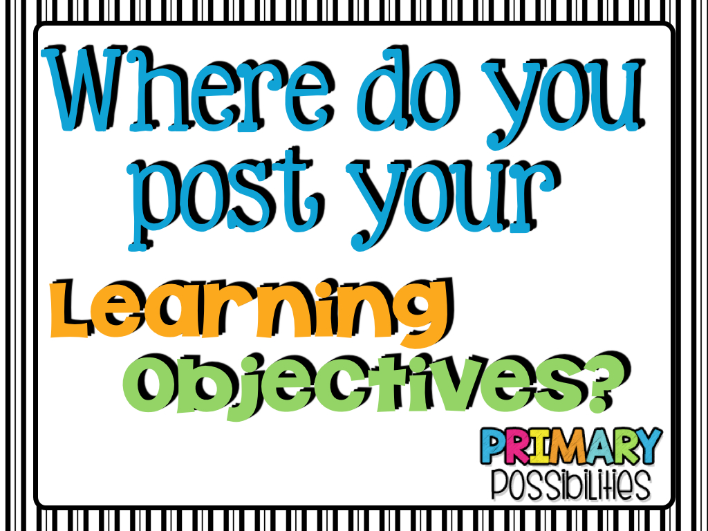 Primary Possibilities Oh Oh Objectives Primary Possibilities Oh Oh Objectives