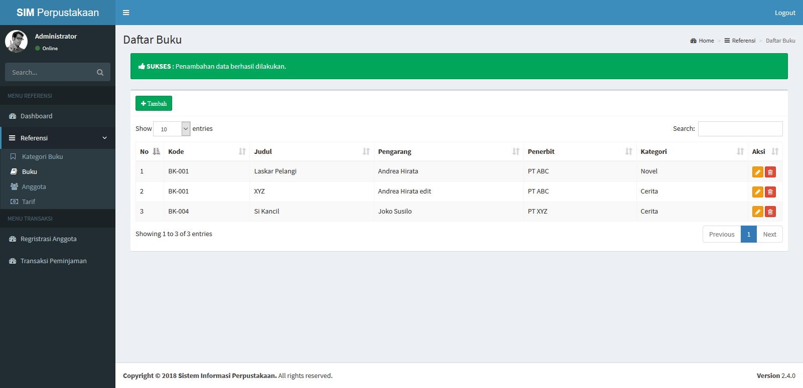 Proyek Pengembangan Aplikasi Web