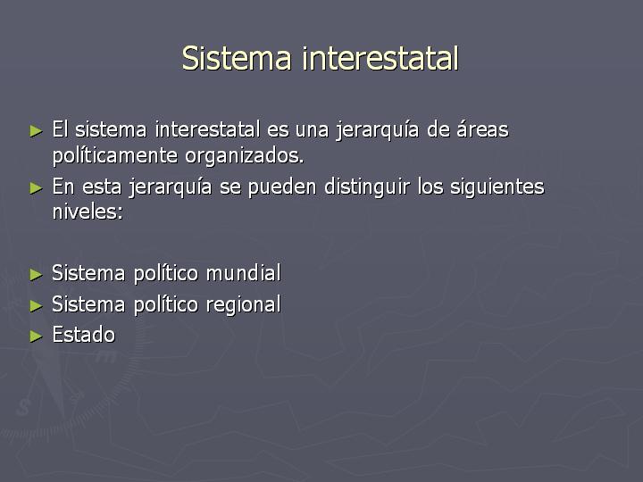 Alba Patricia Hernandez Hernandez: Sistema Interestatal