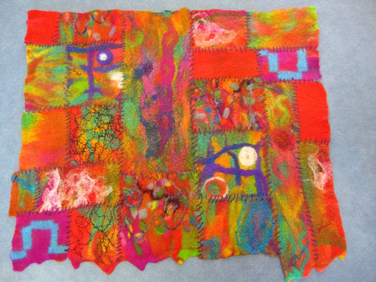 Studiofelter: Patchwork Felt Class - student work