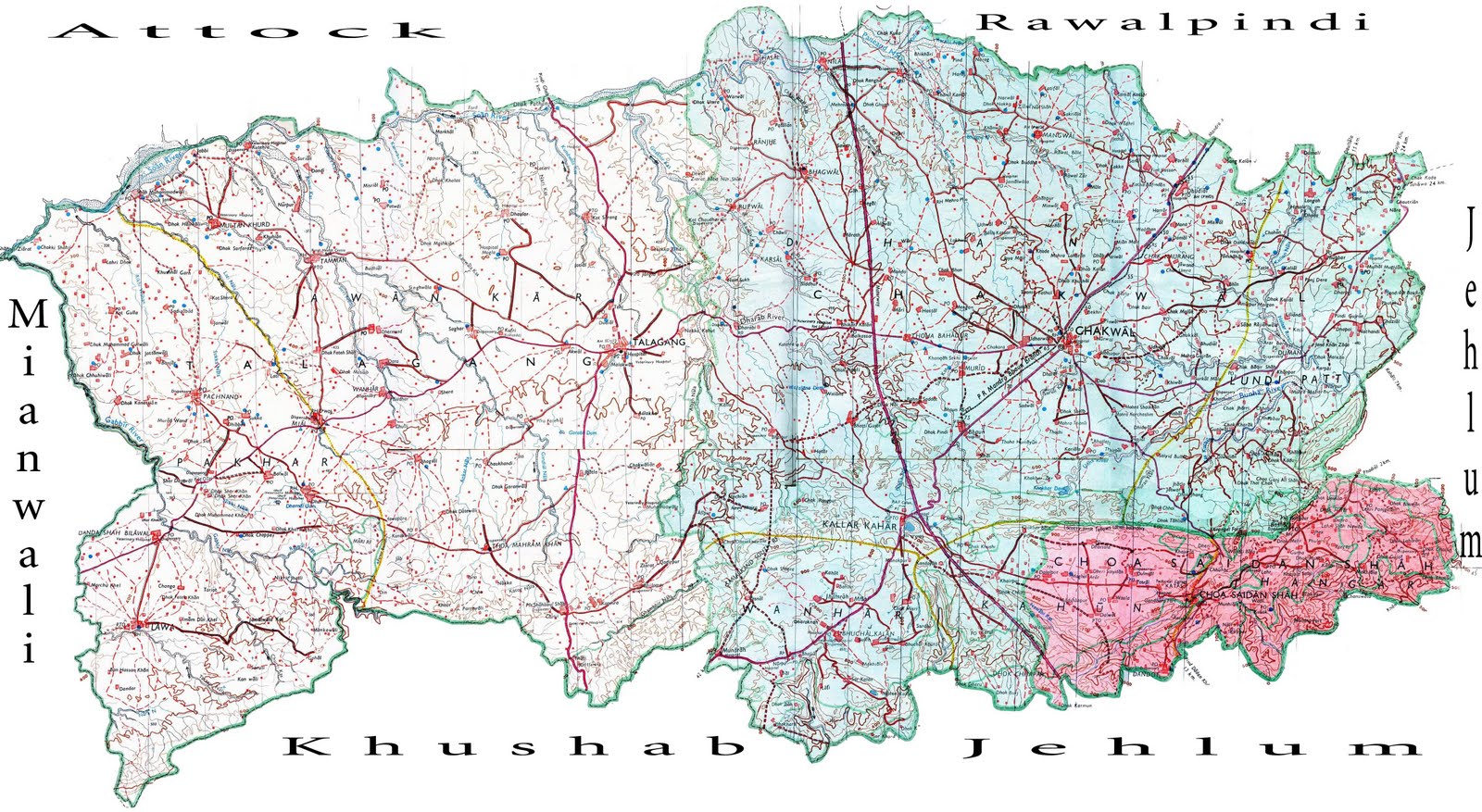 Sada Chakwal: Chakwal Map