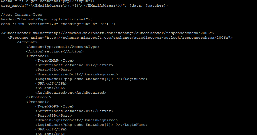 How to Configure autodiscover information for mail clients to setup pop ...