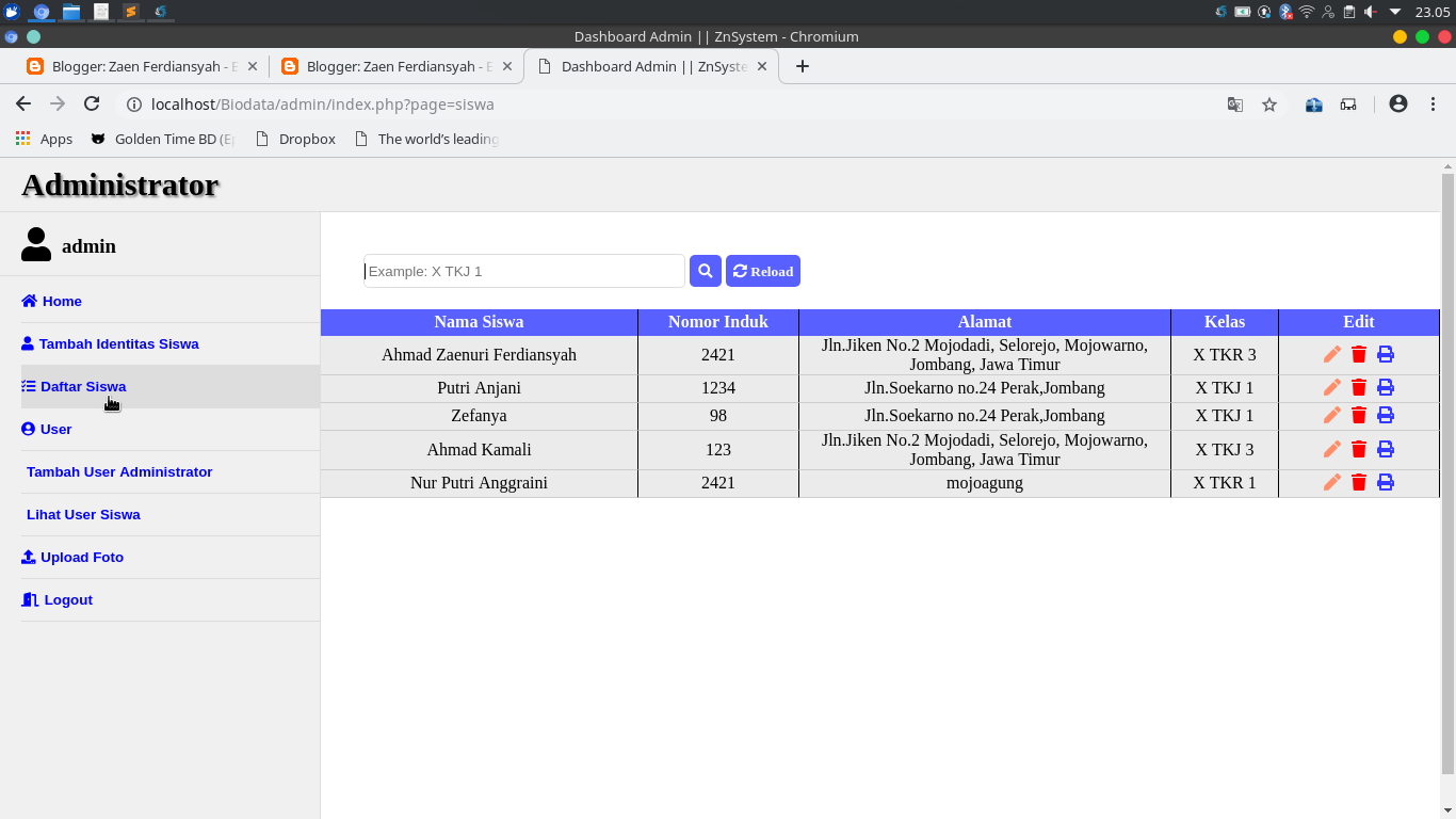 Membuat Login Multi User Admin Dan Guru PHP dan MYSQL || Biodata Siswa #9