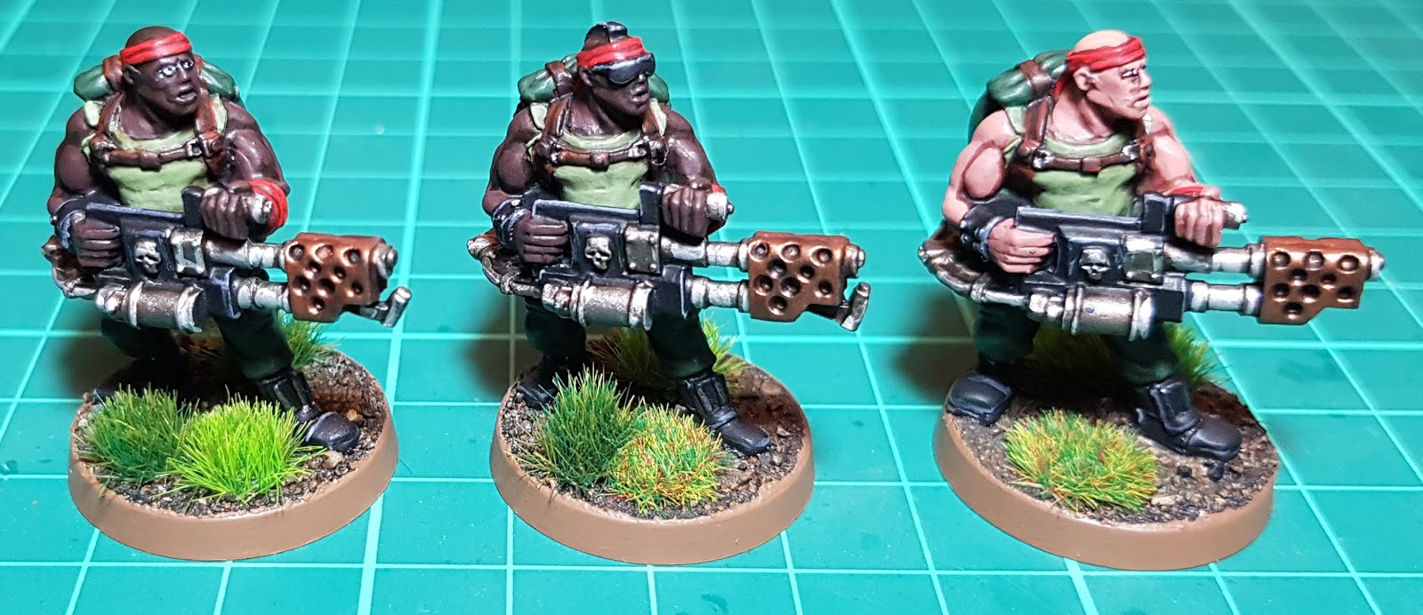 Classic Catachan metal minis painted