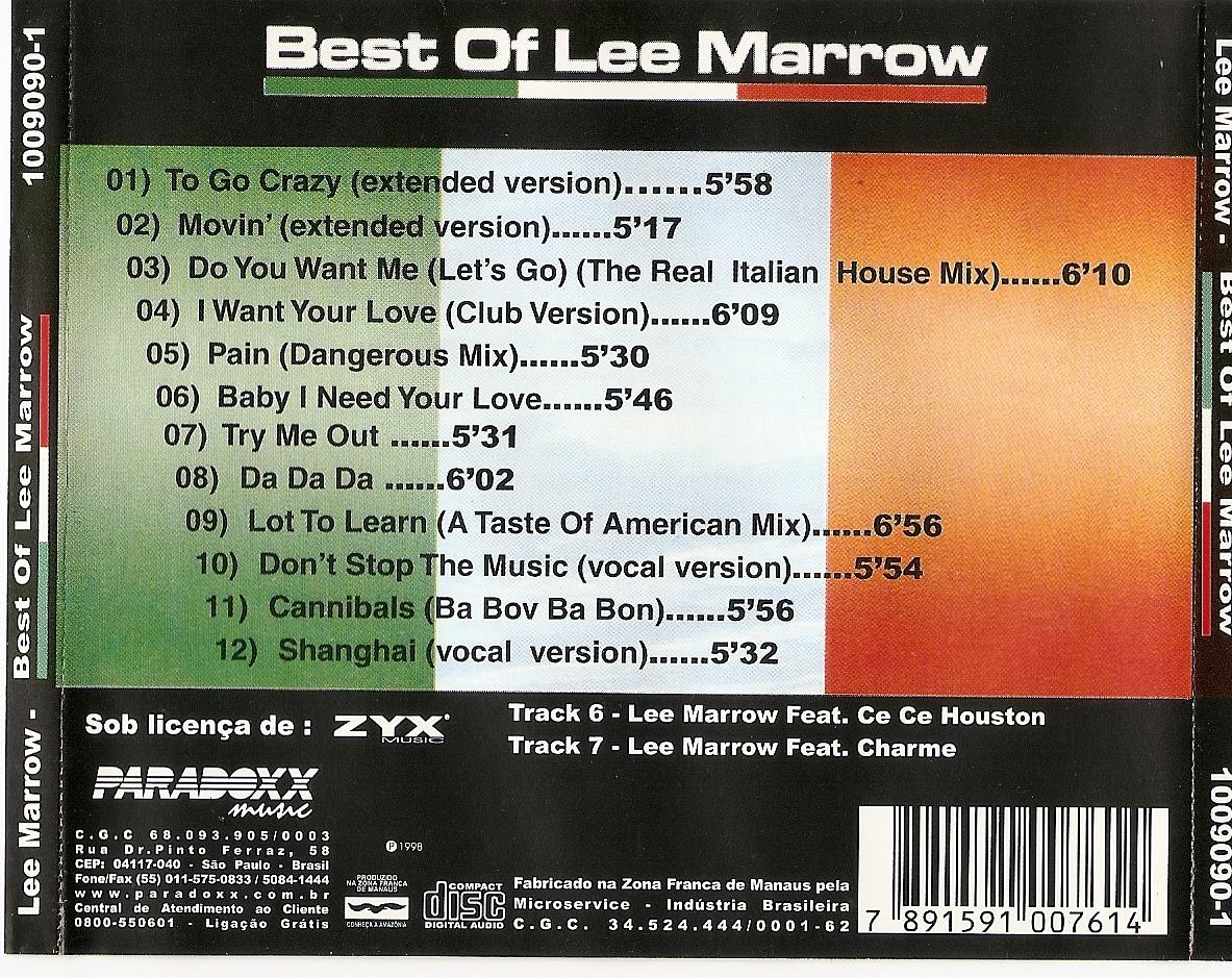 .: Lee Marrow - The Best Of Lee Marrow [Cd Album 1998 xx 250