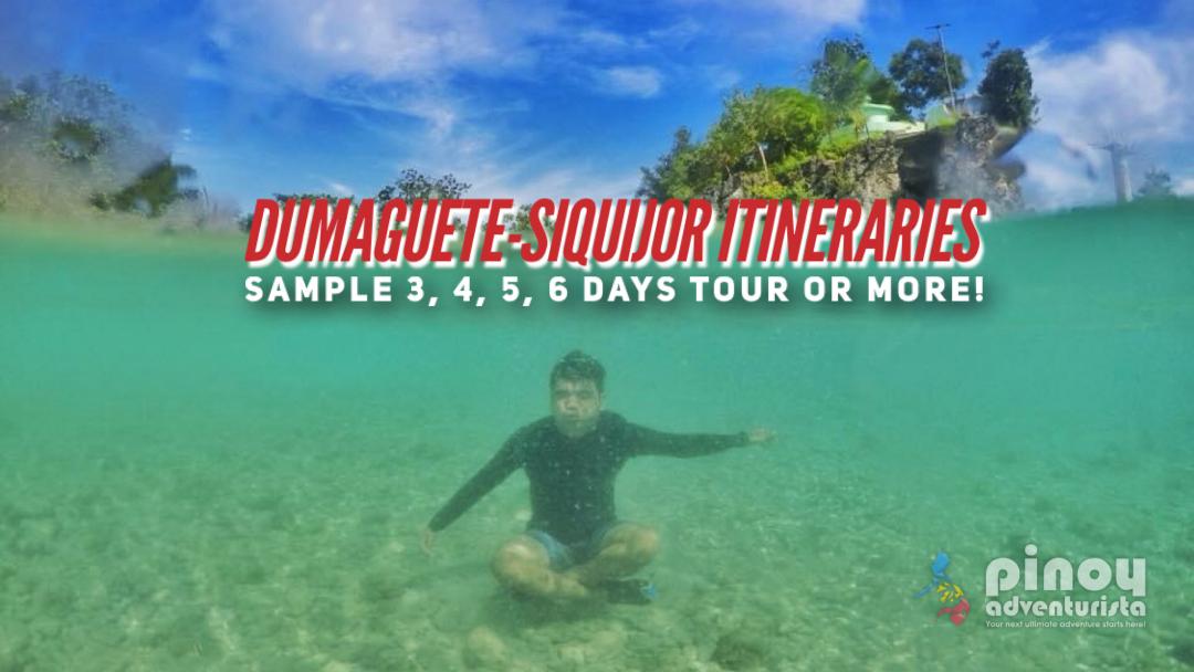 SAMPLE DUMAGUETE - SIQUIJOR ITINERARIES for 3, 4, 5, 6 Days Tour or ...