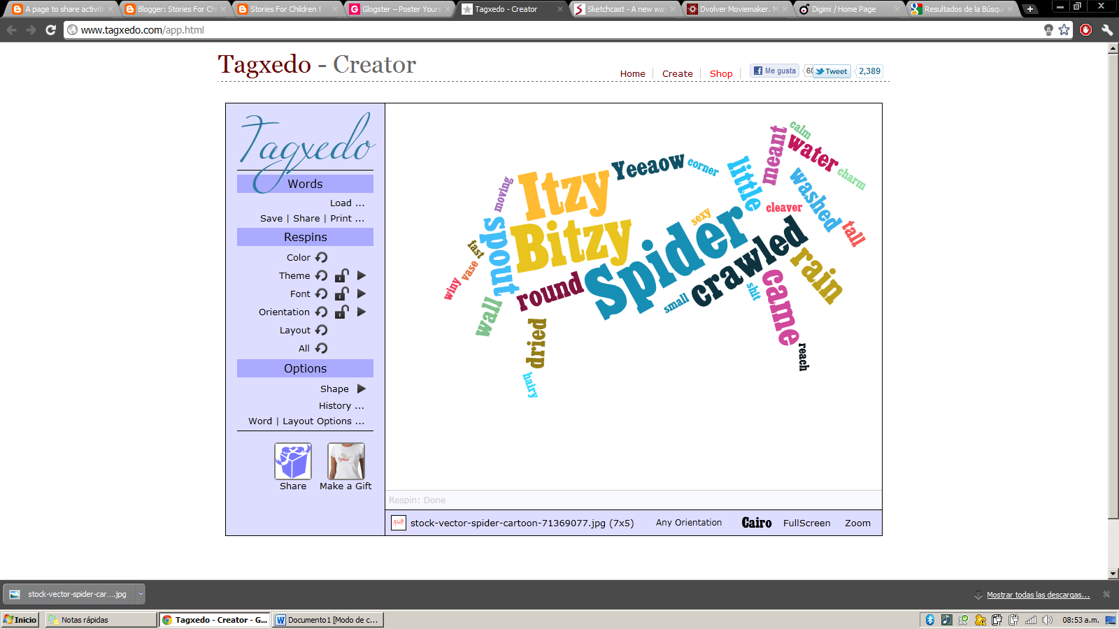 Telling Your Story ! ! !: Activity Number One: Tagxedo Creator