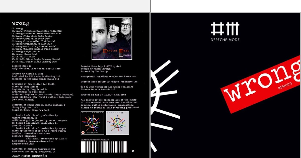 MUSICOLLECTION: DEPECHE MODE - Wrong - CDSINGLE - 2009 - 2016