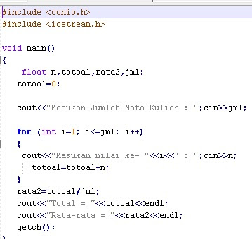 Artikel IT: Menghitung Program Rata-rata di Pemograman C++