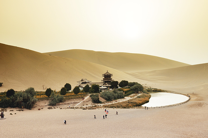 Somewhere I would like to live: Crescent Lake Oasis Gobi desert
