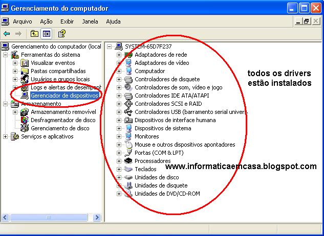 Informatica em casa: Como ver se todos os drivers estão instalados