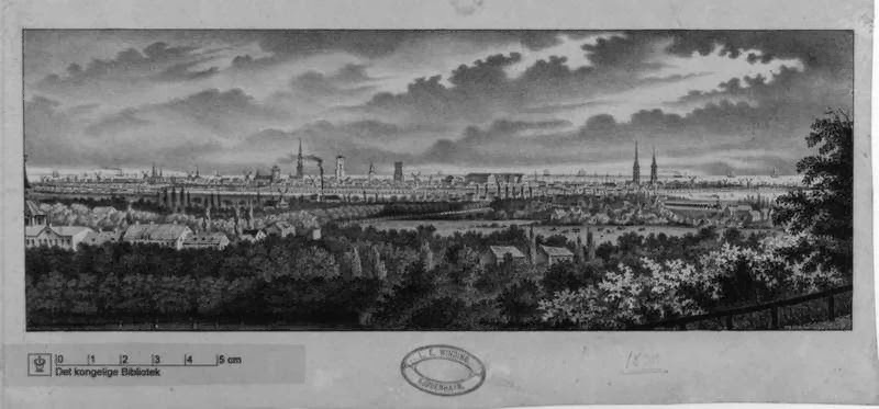 Valby og København, før og nu: Udsigt fra Valby Bakke - Gamle prospekter