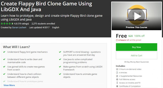 [100% Off] Create Flappy Bird Clone Game Using LibGDX And Java| Worth 20$ - OnlineCouponsCourse