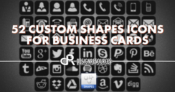52 Custom Shapes For Business Cards | dR Design Resources