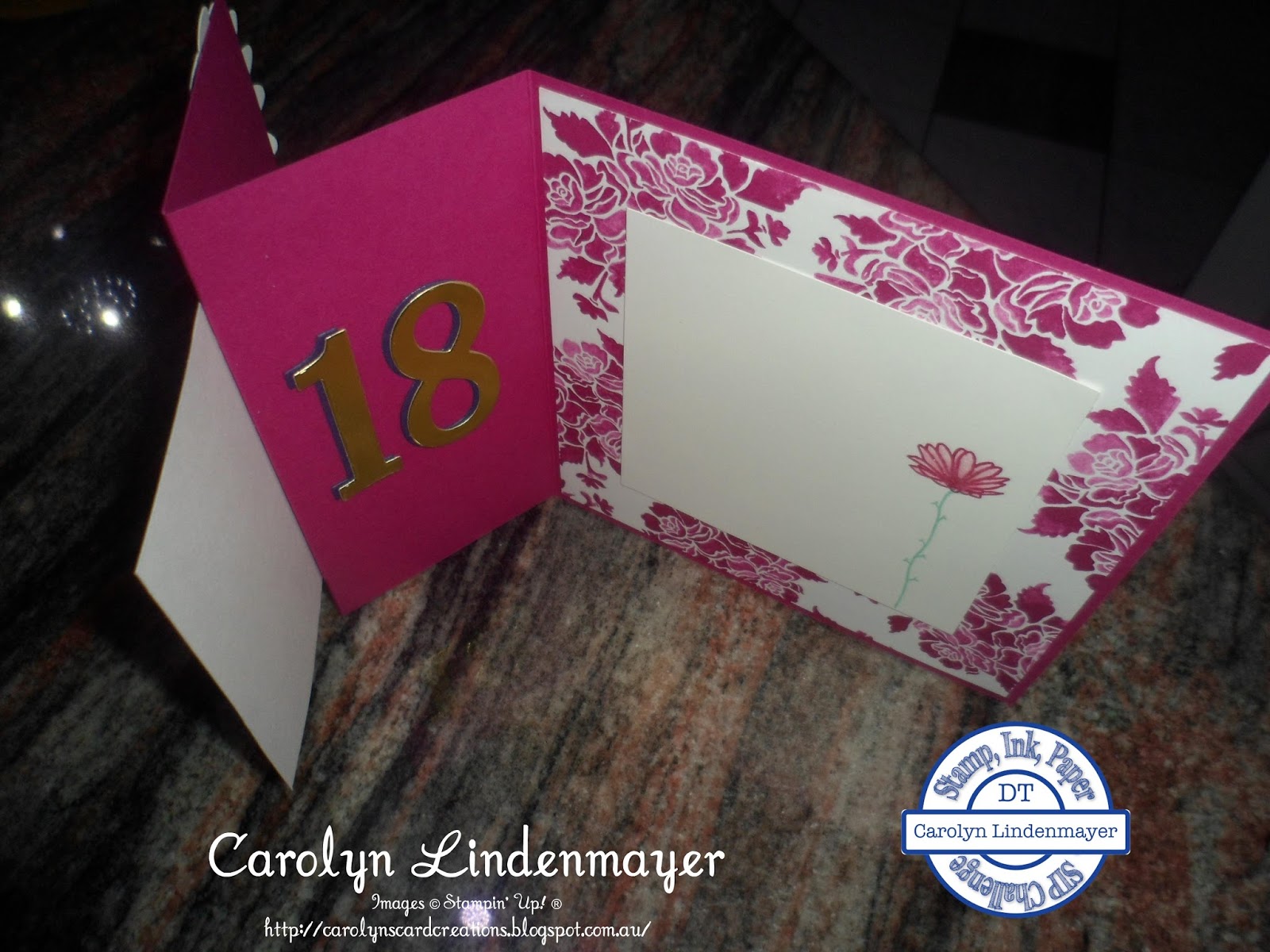 Stamp, Ink, Paper #108 - Berry Burst 18th Birthday card