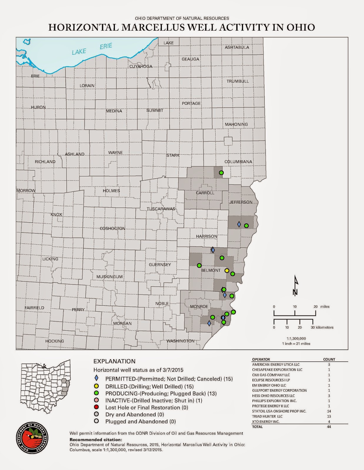 New Utica and Marcellus Shale Well Maps Posted by ODNR