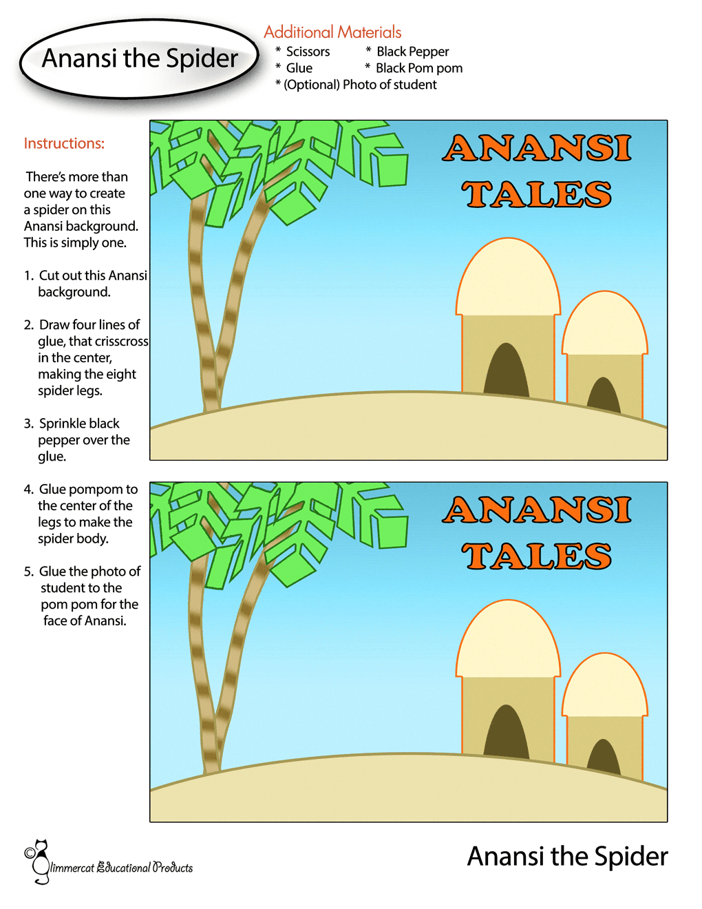 Glimmercat Education: Introducing Africa and the Anansi Tales