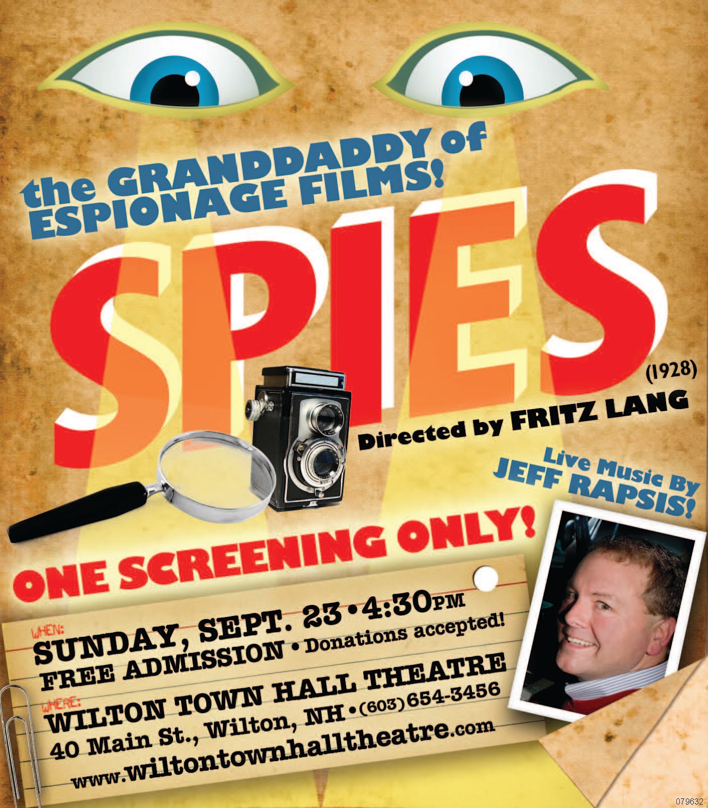 Jeff Rapsis / Silent Film Music: Sunday, Sept. 23: 'Spies' (1928) in ...