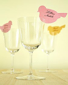 Place Cards: WINGED BIRD PLACE CARDS