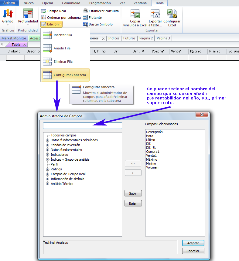 Crear una Tabla - Visual Chart