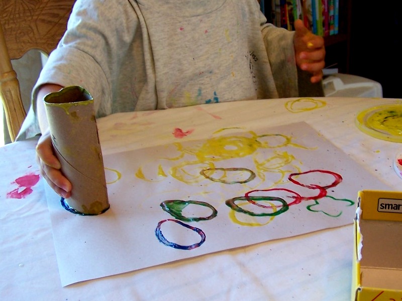 Cardboard Roll Stamping - Creative Family Fun