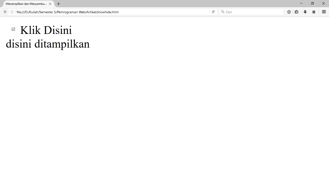 Tutorial Menampilkan dan Menyembunyikan DIV dengan jQuery ~ Gibut Ladimba
