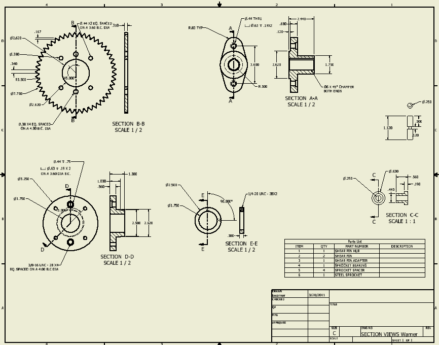 Brandons Engineering Blog: Section View