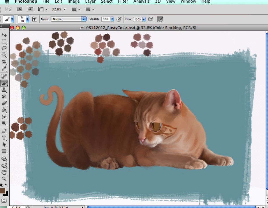 Meg Wilbur Illustration: Cat & House: Re-do