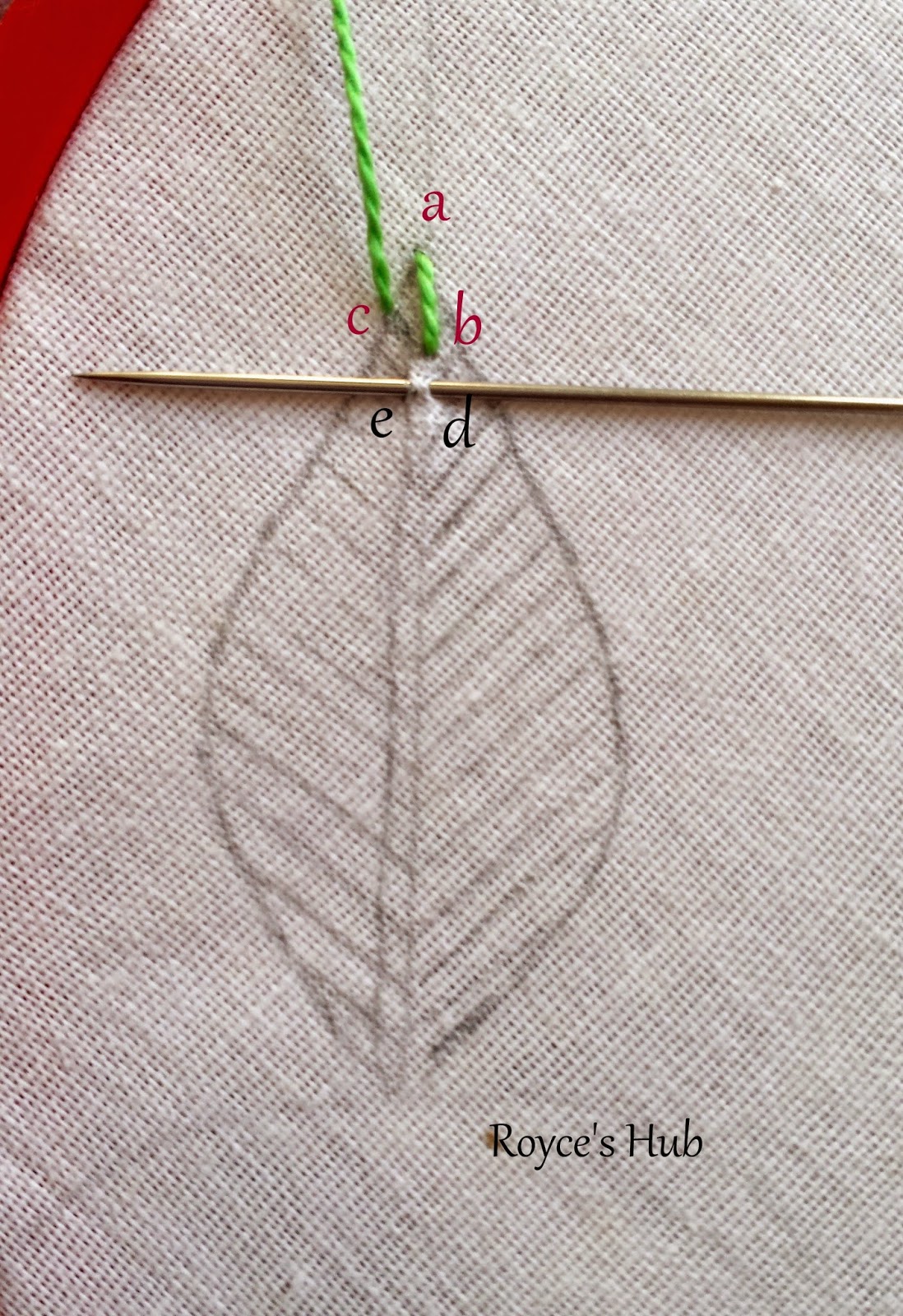 Royce's Hub: Embroidery Stitches For Leaves : Fishbone Stitch and ...