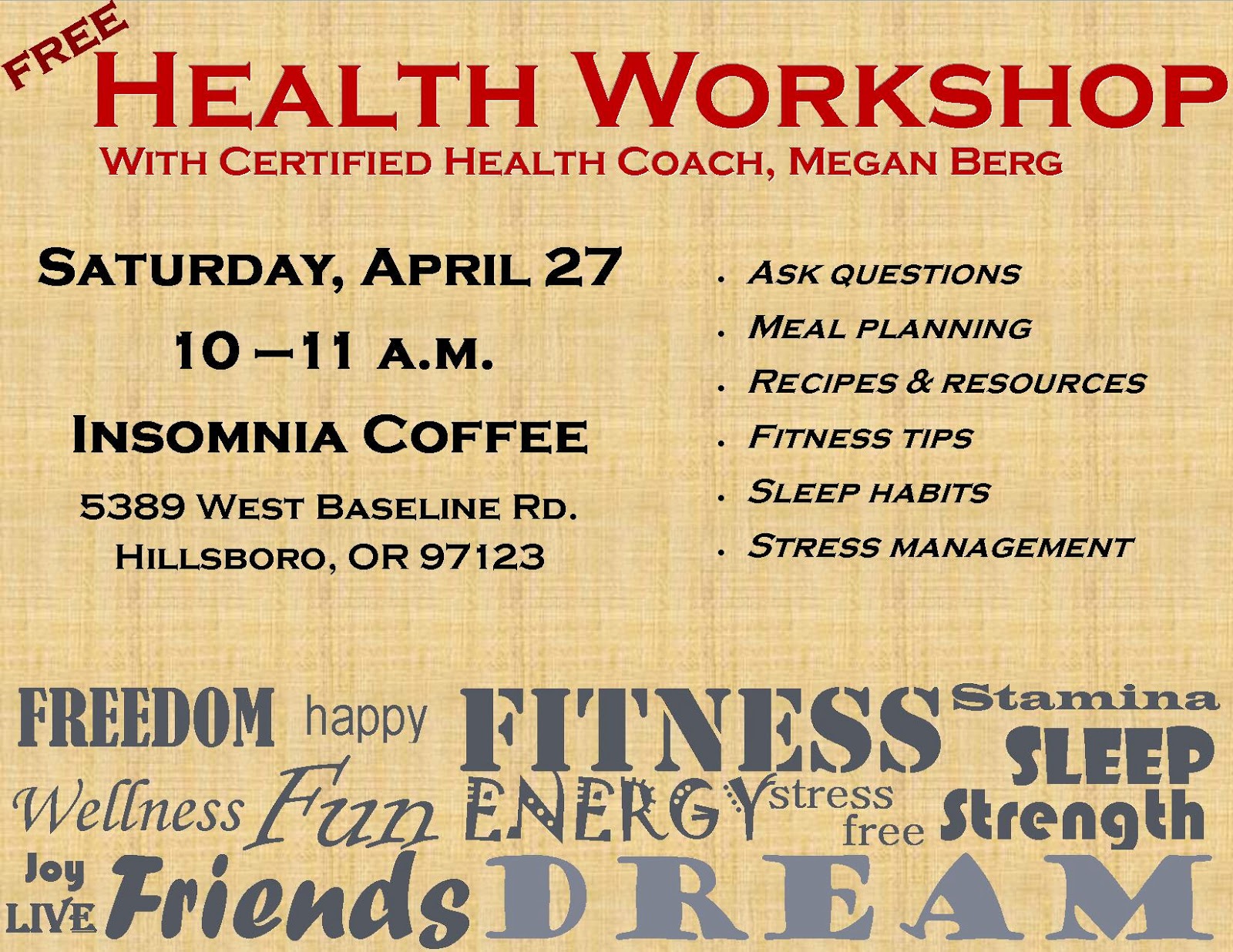 Healthy and Fit Life for All!: Health Workshop