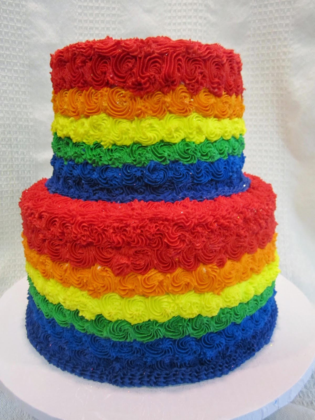 MyMoniCakes: CupCake Tower & Rainbow Rosette Cake with Matching Smash